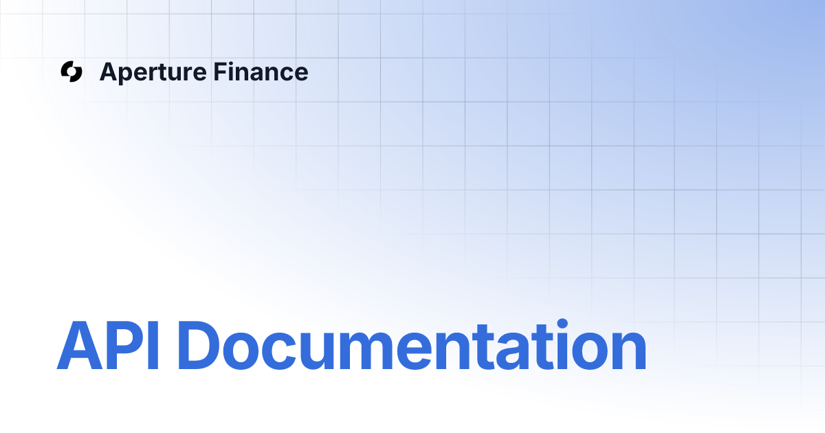 API Documentation | Aperture Finance